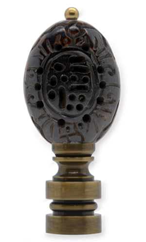 #B34B Hand-Carved Genuine Bone – Decorative Arts Lamp Finials