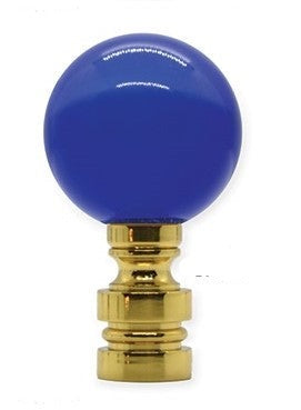 #SP16B Clear Blue Glass 30M 2" Tall – Decorative Arts Lamp Finials
