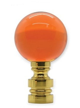 #SP16A Clear Amber Glass 30M 2" Tall – Decorative Arts Lamp Finials
